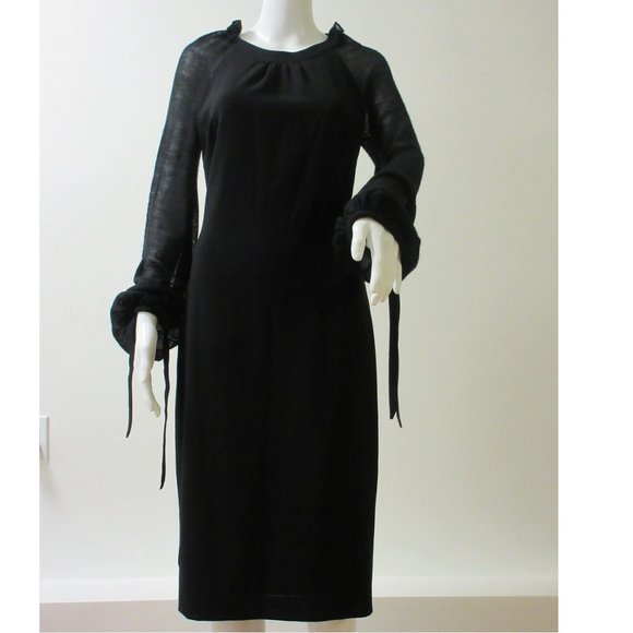 Heidi Weisel | Dresses | Heidi Weisel Black Long Sleeve Midi Casual ...